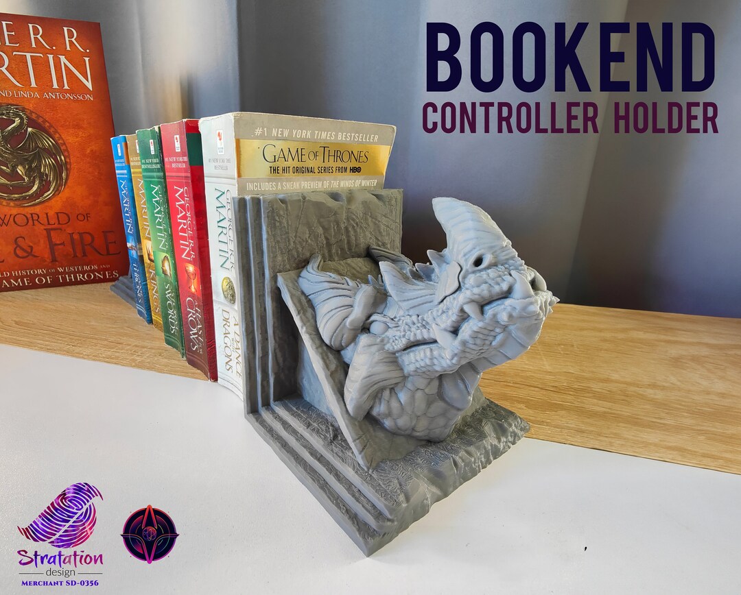 Draconic Bookend | Draconic Controller Holder | Dragon Bookend | Dragon ...