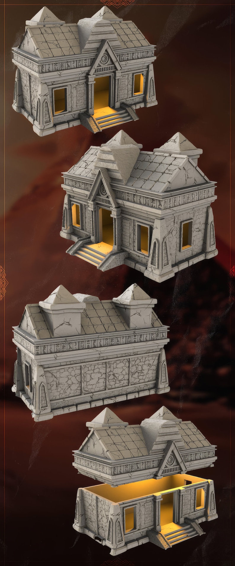Architecture of Ancient Egypt (STL Files) + TTRPG Maps (JPG) | 3D ...