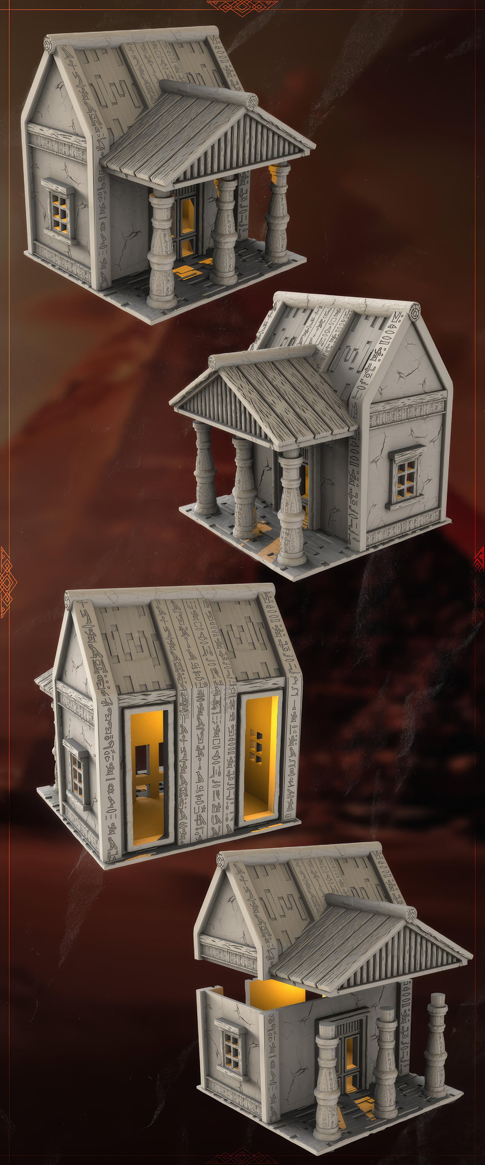 Architecture of Ancient Egypt STL Files TTRPG Maps JPG 3D Printable ...