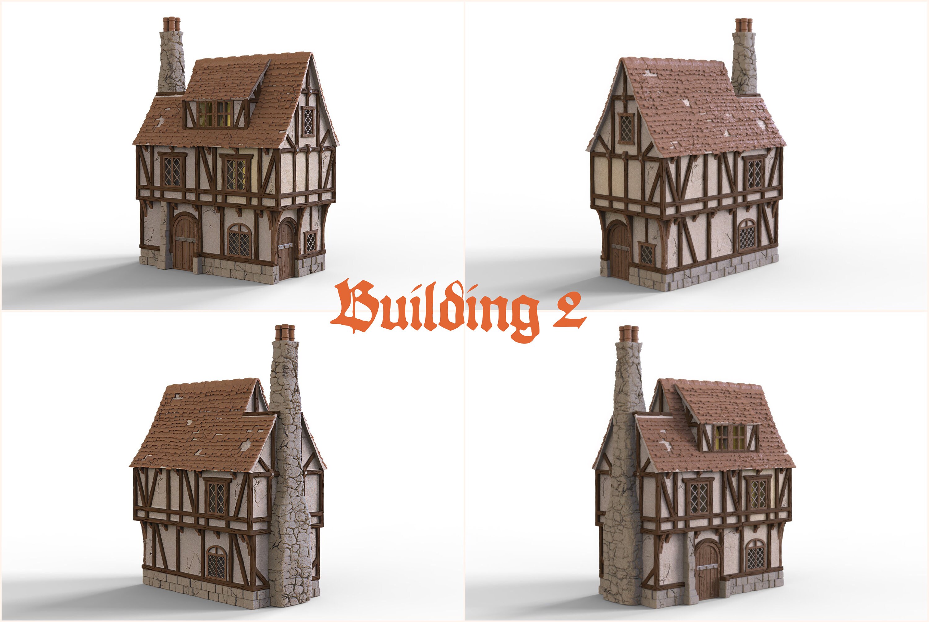 Medieval Village Orange Meadow STL Files - Etsy