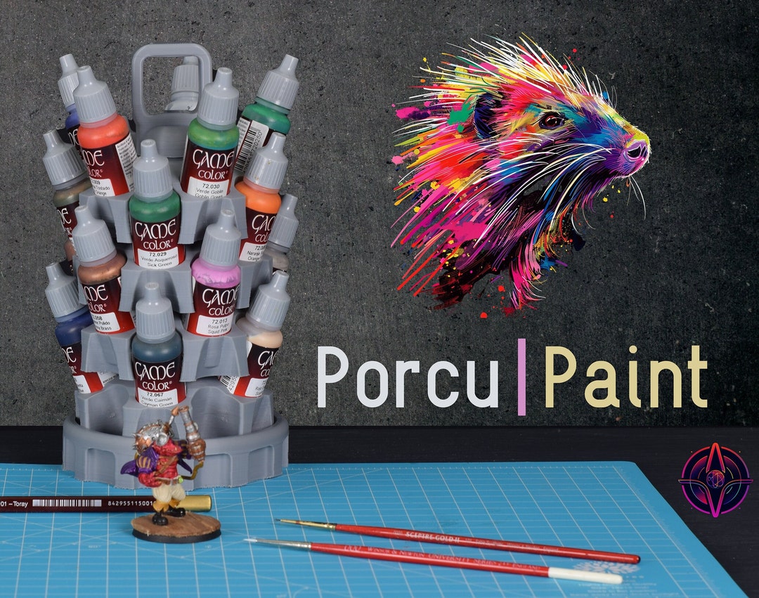 Porcu|paint | Spinning Paint Rack | Paint Holder - Etsy
