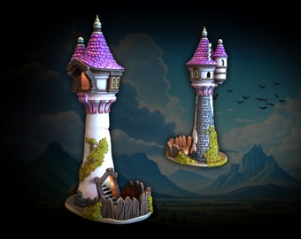 Tangled Dice Tower Rapunzel Design DND Terrain Pathfinder Tabletop ...