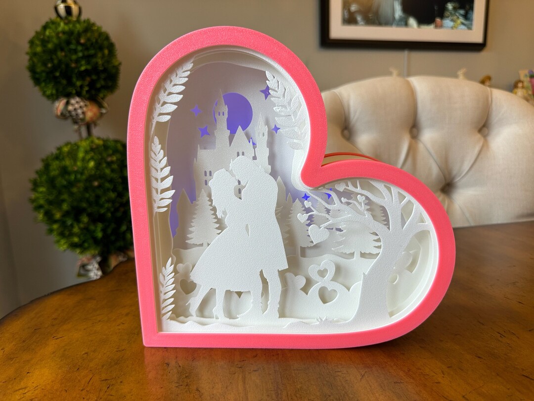Fairy Tale Heart Shadow Box Neuschwanstein Castle Shadow Box Beauty and ...
