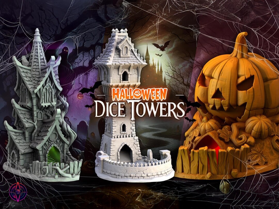 Halloween Dice Towers | Dice Tower | 3D Printed Dice Tower Bundle ...