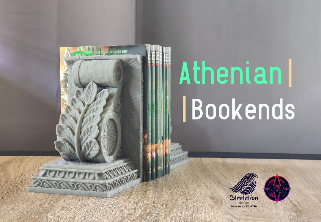 Athenian Bookends | Shelf Holder | Classic Home Accent | Greek Style ...