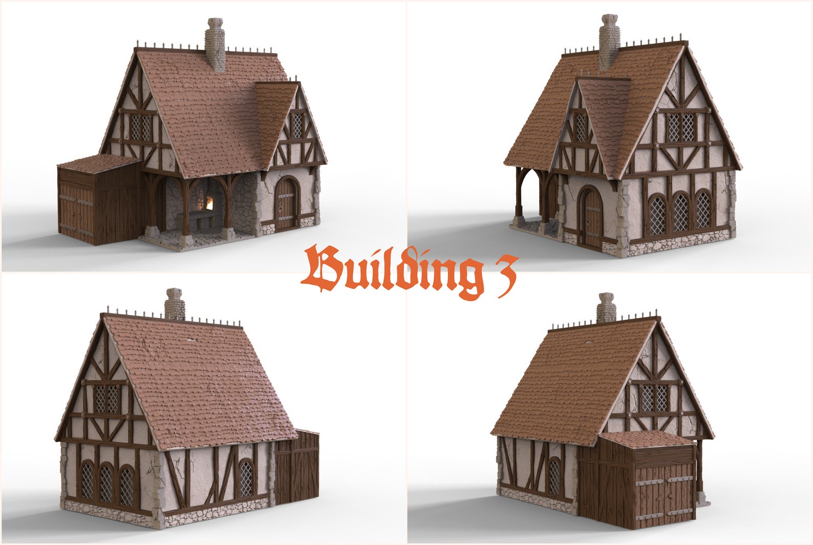 Medieval Village | Orange Meadow (STL Files) - Etsy