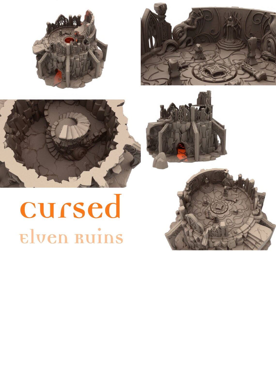 Cursed Elven Ruins | 28mm | 32 Mm | Wargaming & Tabletop RPG | Detailed ...