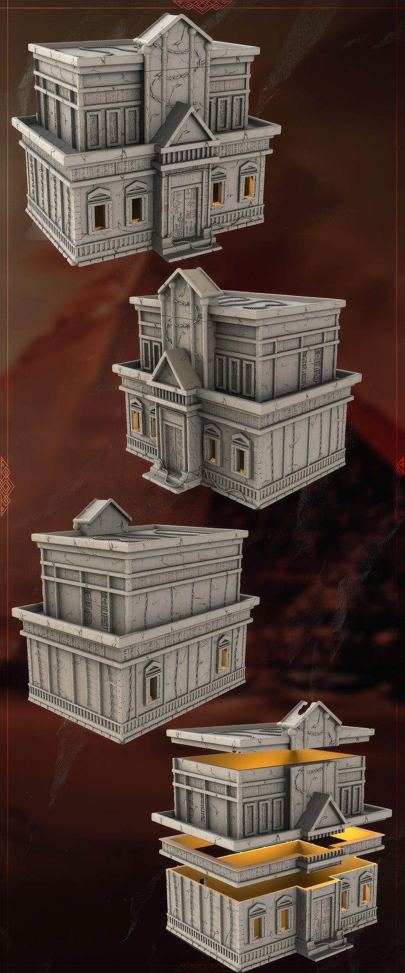 Architecture of Ancient Egypt (STL Files) + TTRPG Maps (JPG) | 3D ...