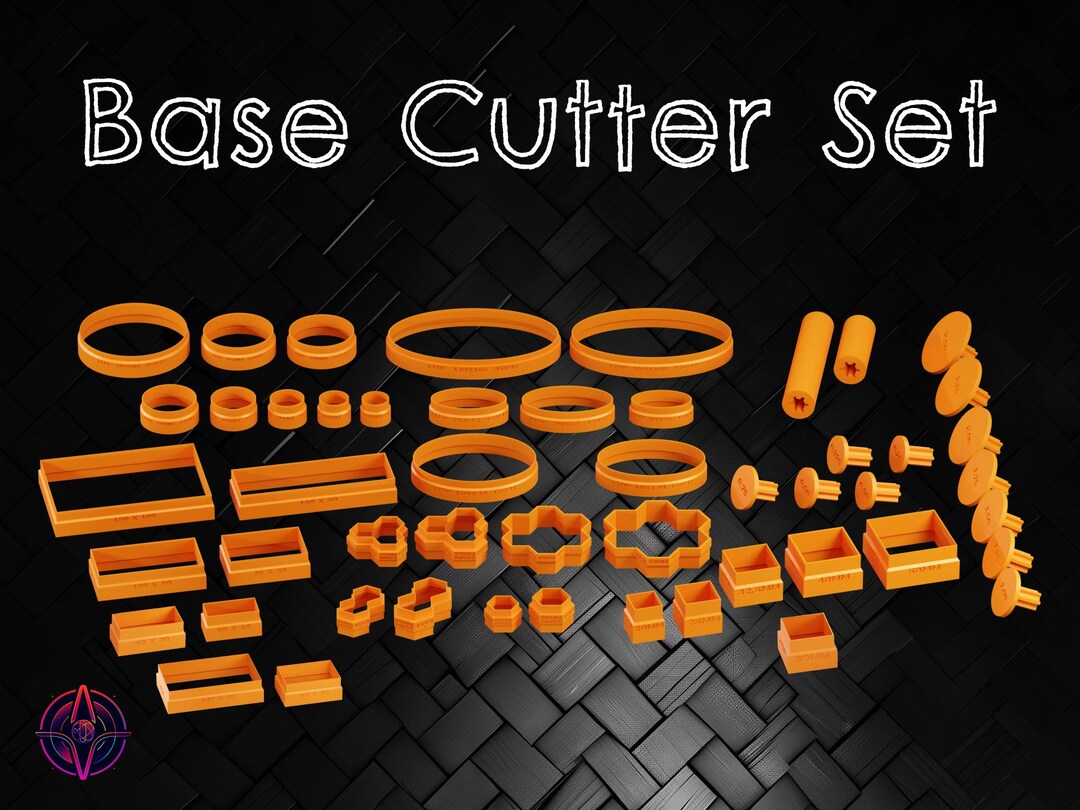 Base Cutter Set | Premium Bases | 3D Printed Cutters for Texture ...