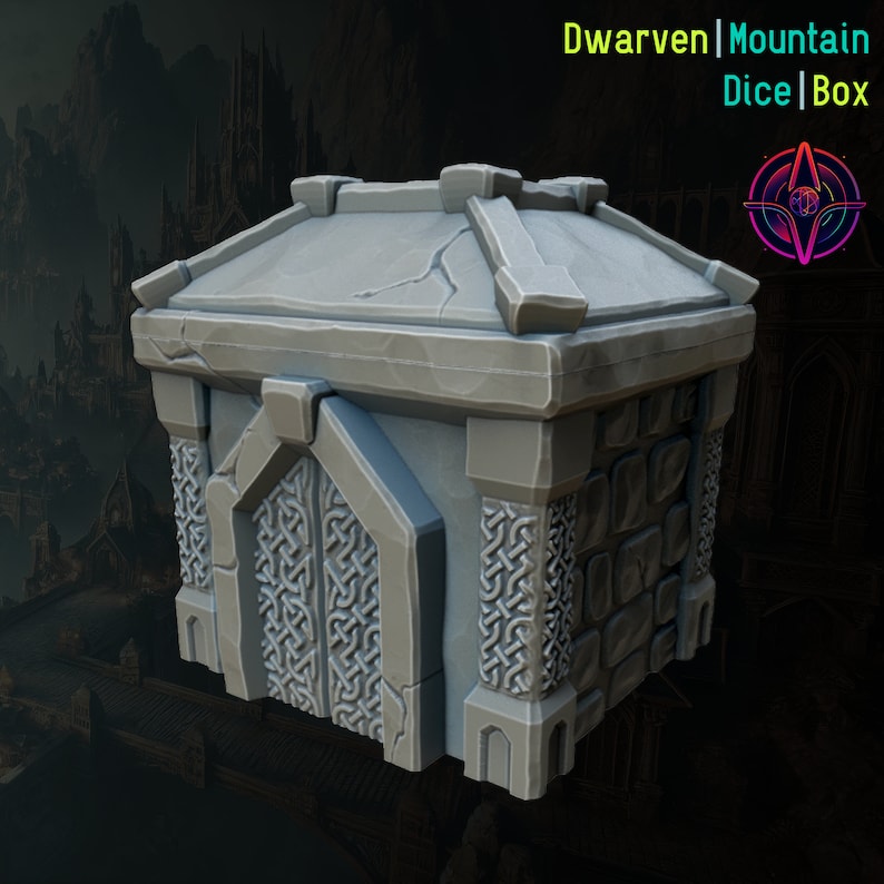 Dwarven Mountain | Dice Tower | 3D Printed Dice Tower Bundle | Dice Box| Dice Tray | Decoration ...