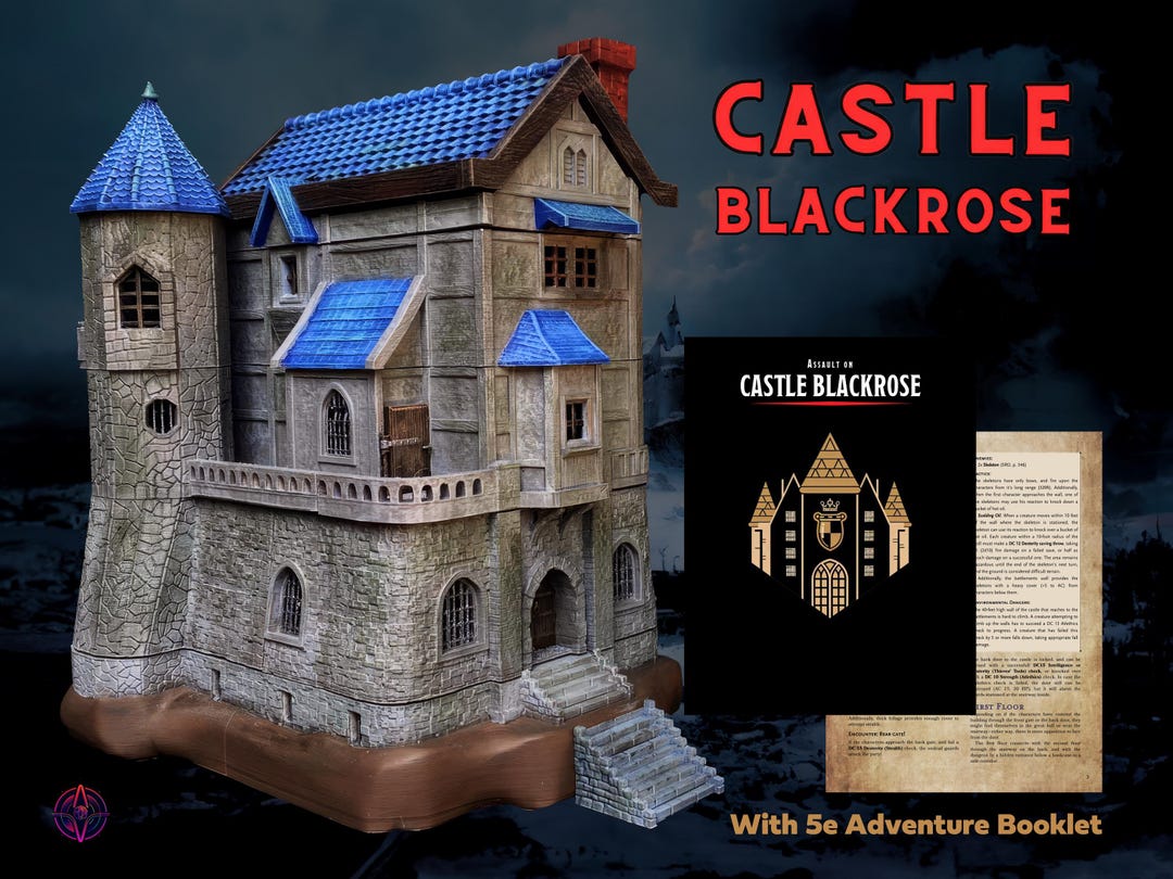 Castle Blackrose | 5e Adventure | Paintable | Unpainted | 3D Printed ...