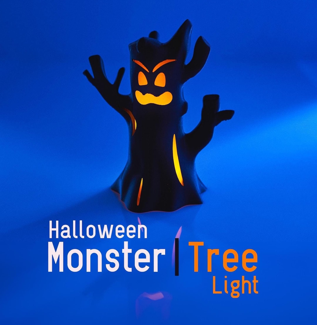Halloween Monster Tree Light | Halloween Lights | RGB or Warm White - Etsy