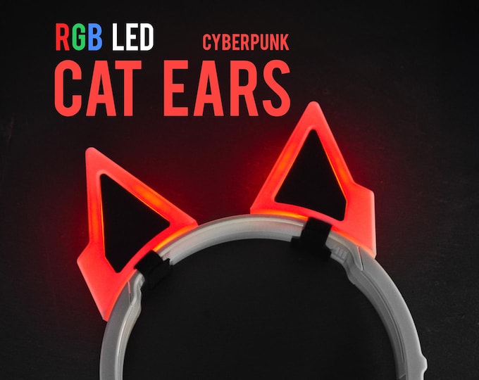 Cyber Cat Ears, Streaming Headphone Cat Ears, Cat Ears That Attach to ...