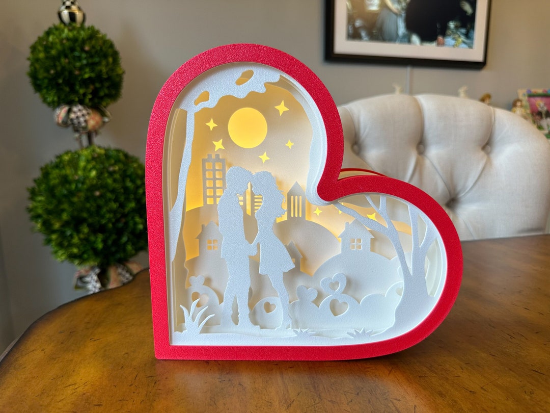 Heart Shadow Box | Love Shadow Box | Gift for Lovers | Gift for Parents ...