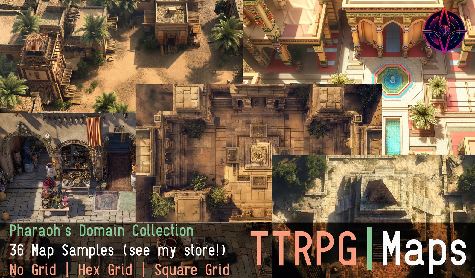 Architecture of Ancient Egypt (STL Files) + TTRPG Maps (JPG) | 3D ...