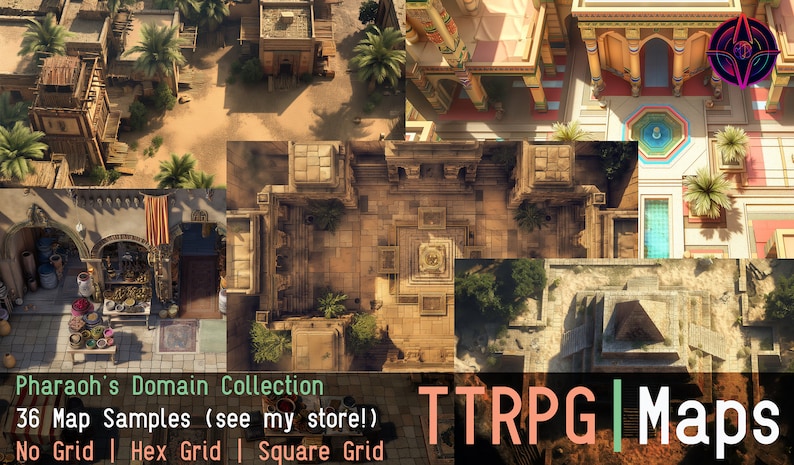 Architecture of Ancient Egypt (STL Files) + TTRPG Maps (JPG) | 3D ...