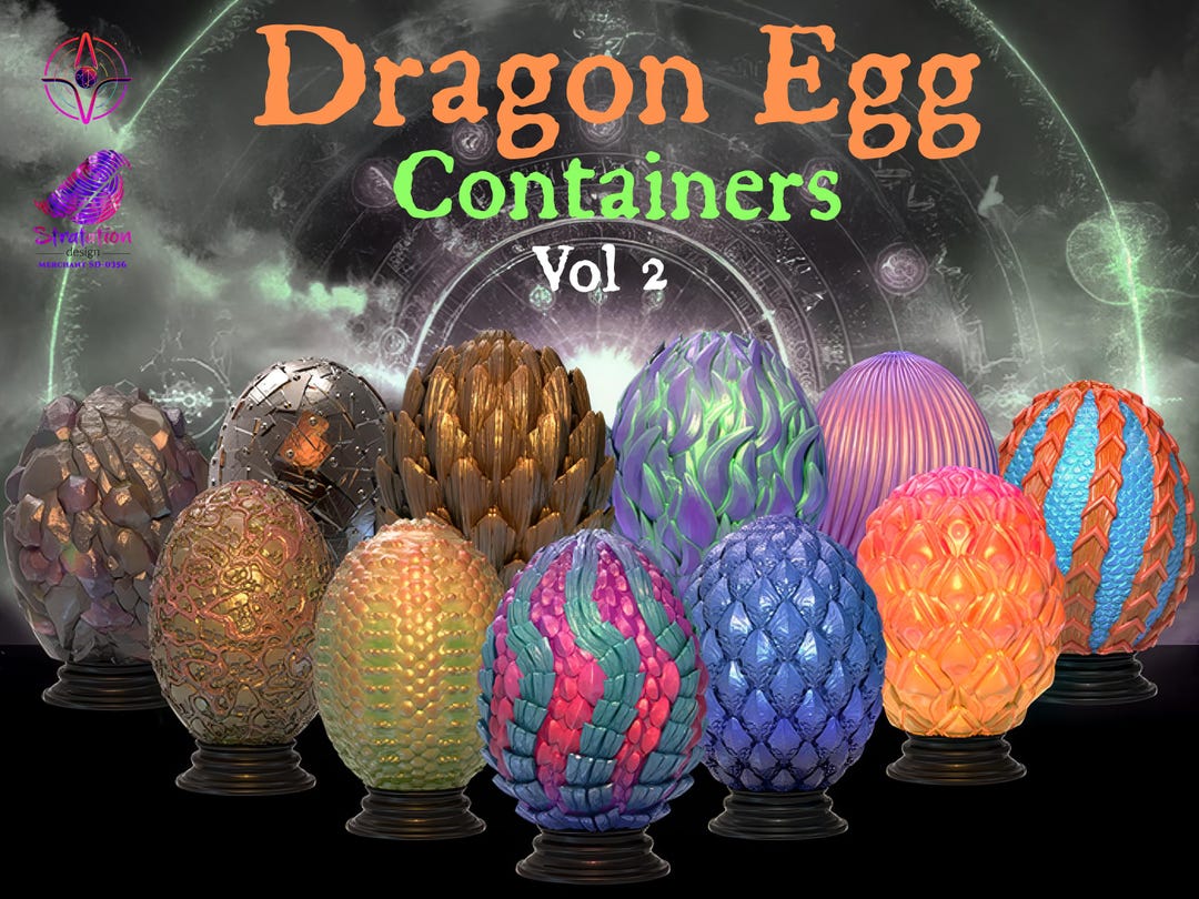 Dragon Egg Containers | Volume 2 | 3D Printed | Unpainted - Etsy