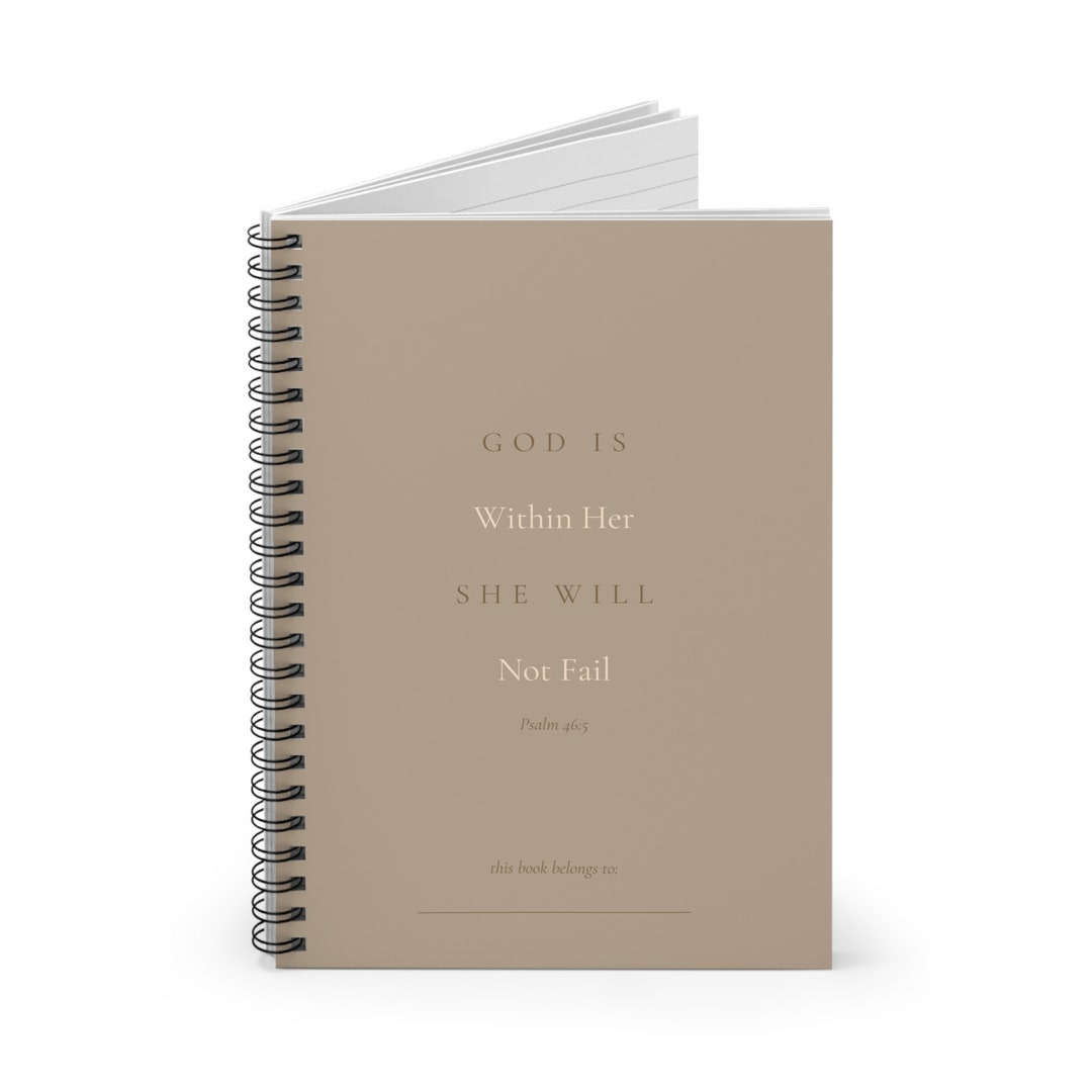 Christian Notebook, Psalm 46:5 Notebook, Journal, Ruled Line Journal ...