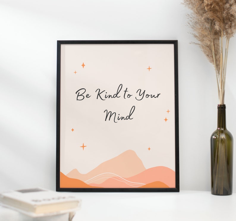 Boho Abstract Motivational Quote Poster, Minimalist Daily Motivation Wall Art, Aesthetic Poster ...