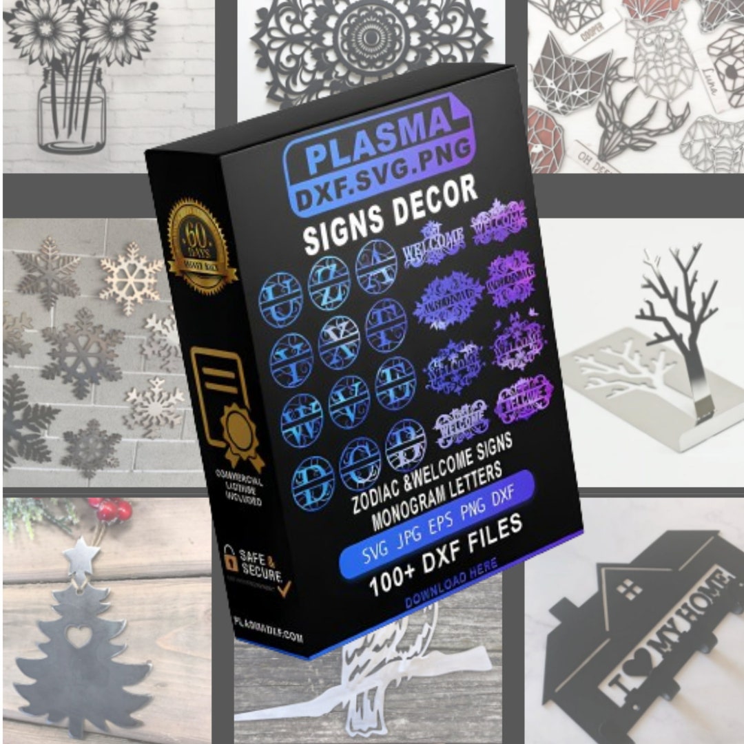 100 DXF Plasma Laser Cnc Machines Signs Decor, Welcome Signs, Monogram ...