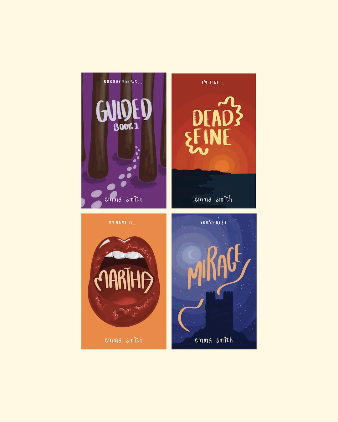 YA Mystery Bundle by Emma Smith 4x Books & 4x Bookmarks - Etsy UK