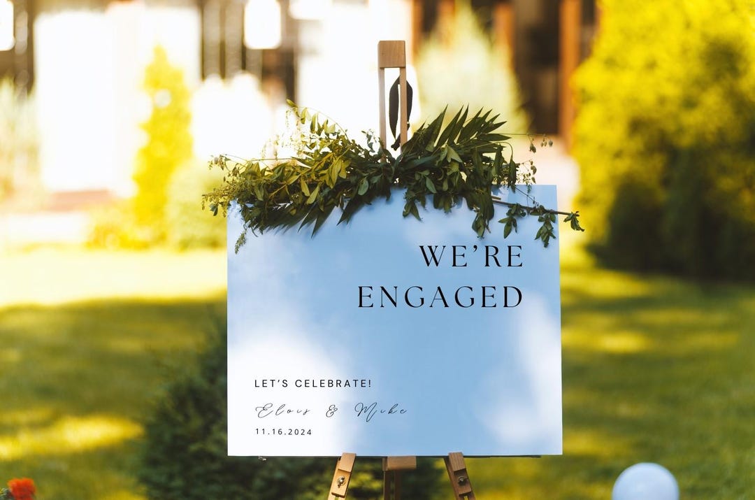Editable Engagement Party Welcome Sign Template | Engagement Welcome ...