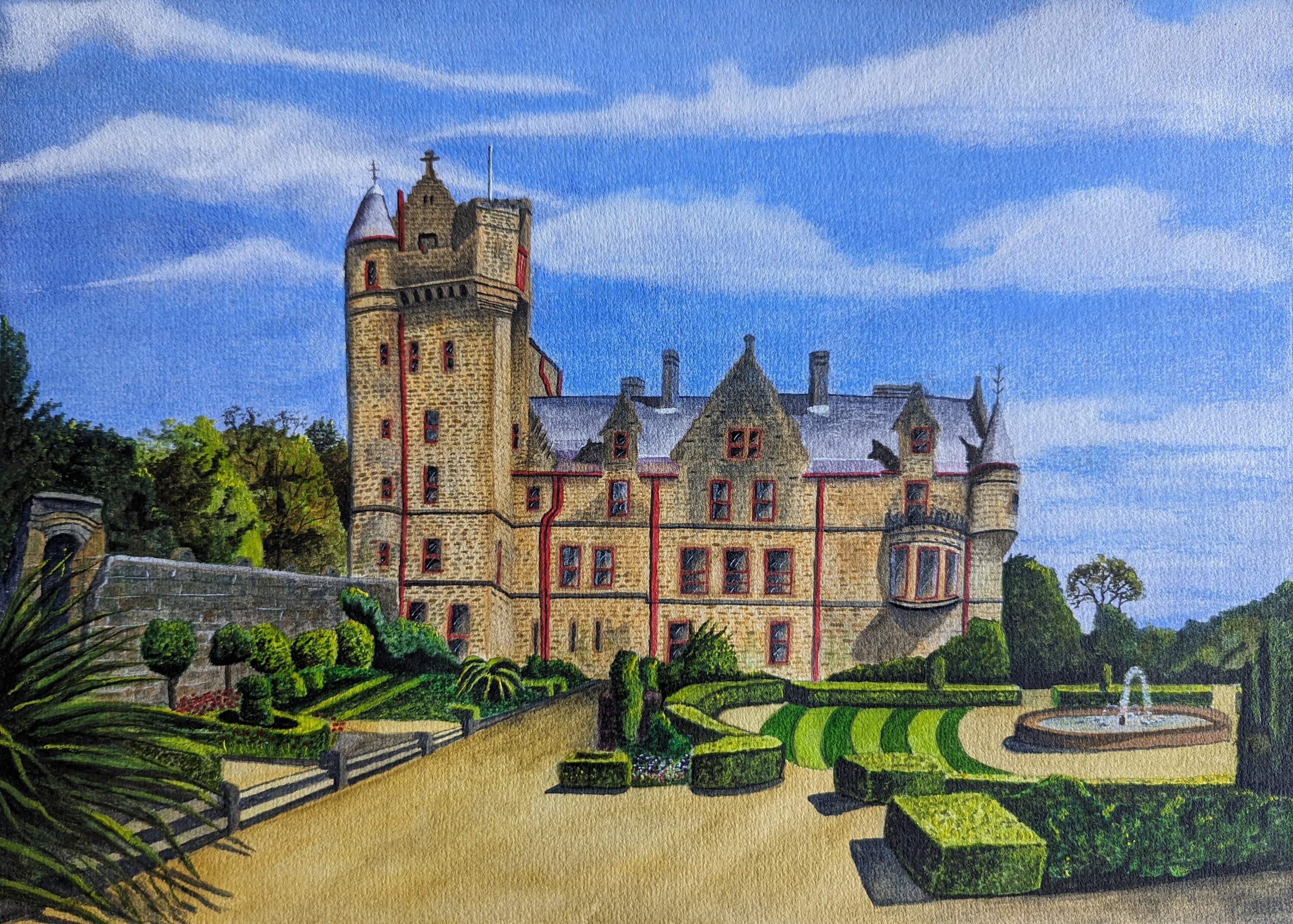 Belfast Castle. A4 Watercolour Print. Irish Castle - Etsy
