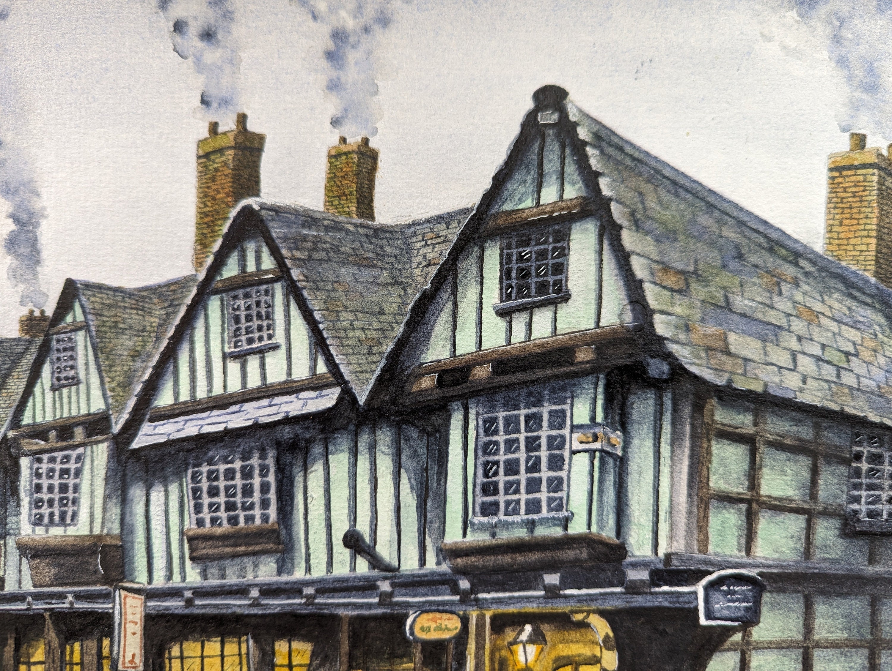 Harry Potter Hogsmeade Diagon Alley/ Hogwarts A4 Watercolour Print - Etsy