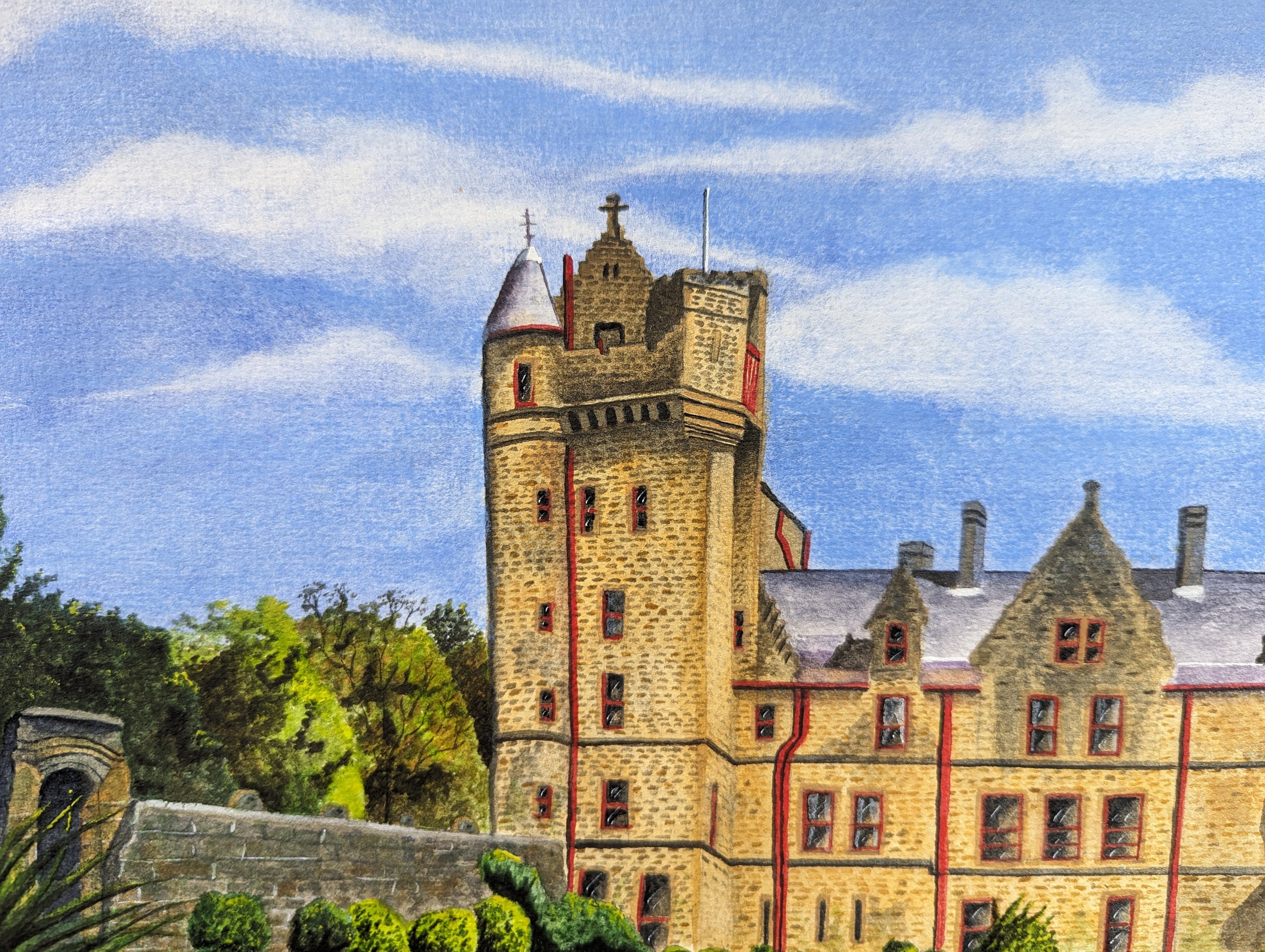 Belfast Castle. A4 Watercolour Print. Irish Castle - Etsy