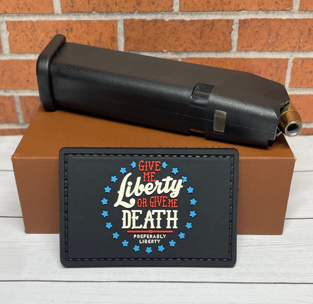 PVC Tactical Patch - Liberty or Death Morale Patch - Hook Backed Rubber ...