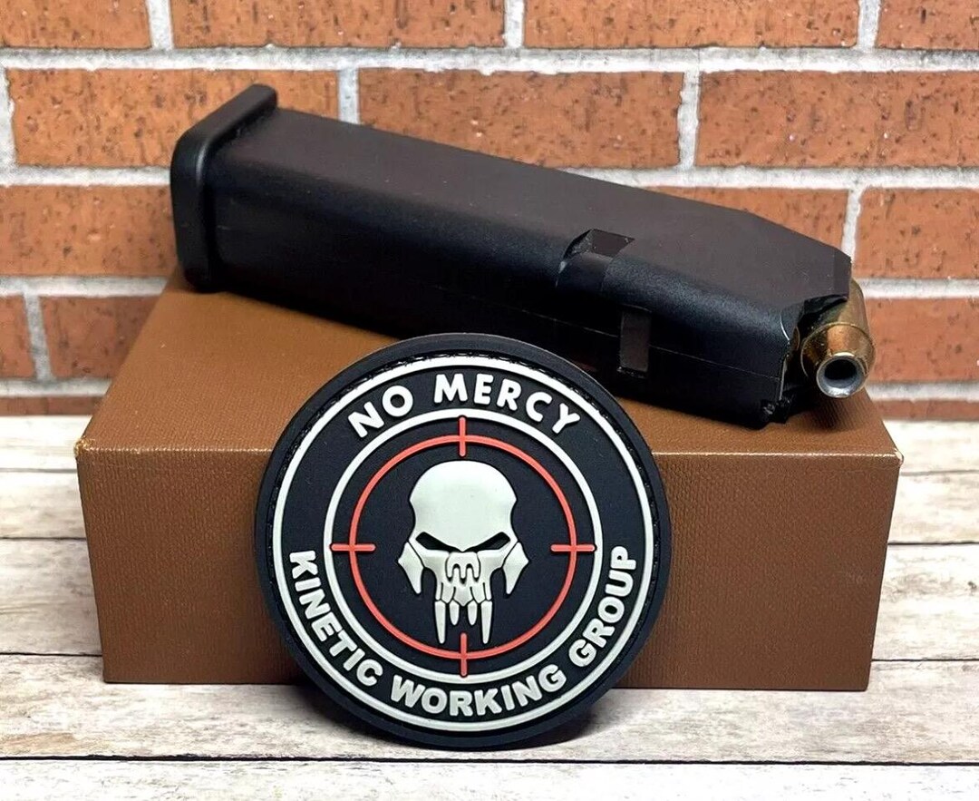 PVC Tactical Morale Patch - No Mercy Kinetic Working Group Patch - Hook ...