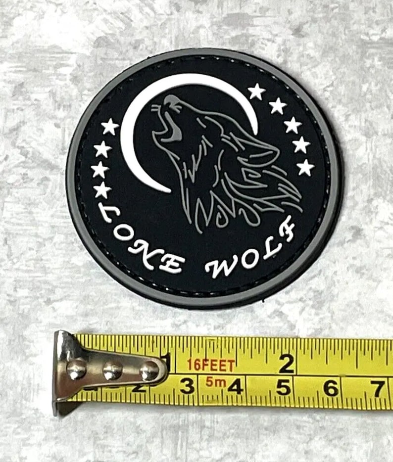 Tactical Lone Wolf Patch, PVC Wolf Morale Military Rubber Gun PVC Patch Hook Backed - Etsy