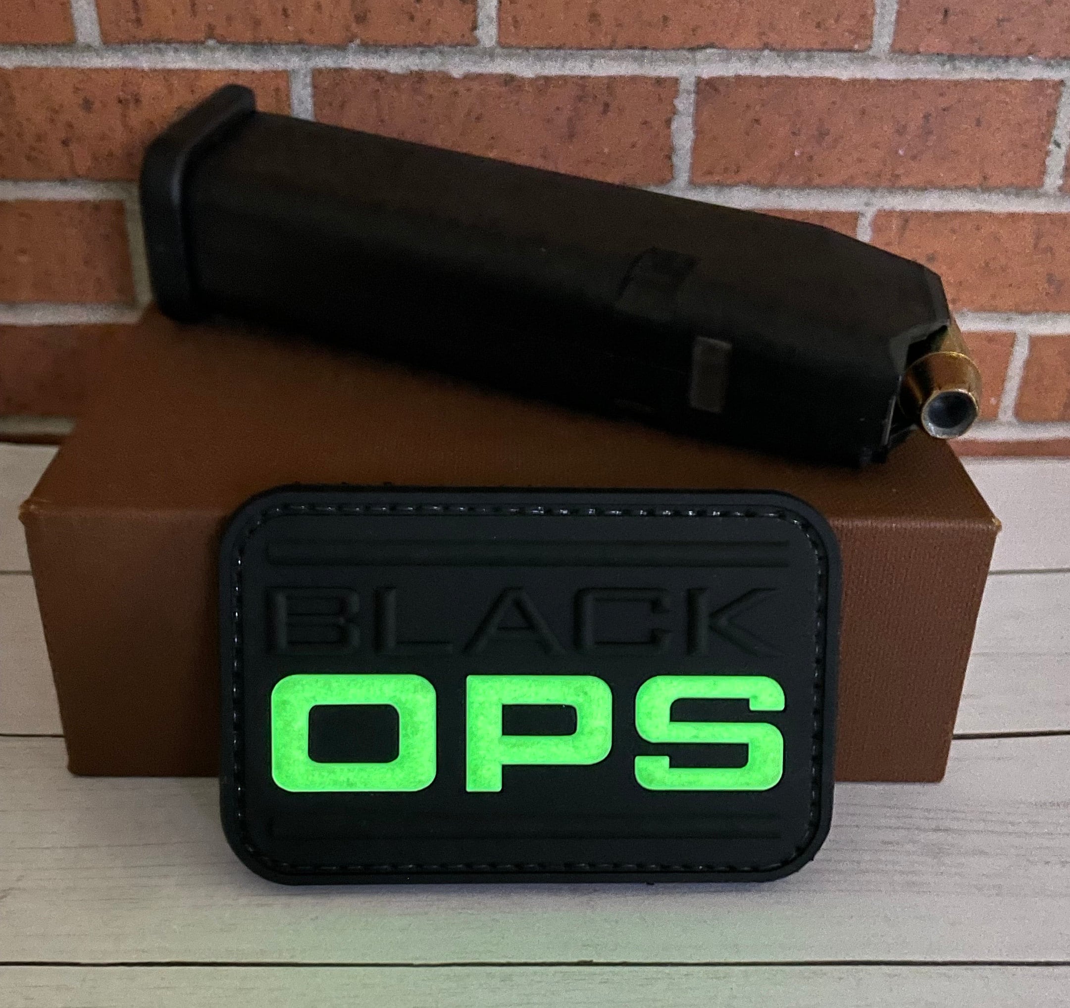 Tactical Gun Patch Black OPS PVC Patch Hook Backed Glow in the Dark ...