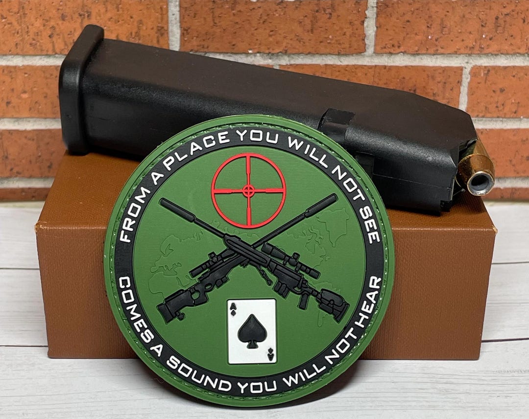 Sniper Rifle Tactical PVC Gun Patch - Morale Sniper Patch - Assault ...