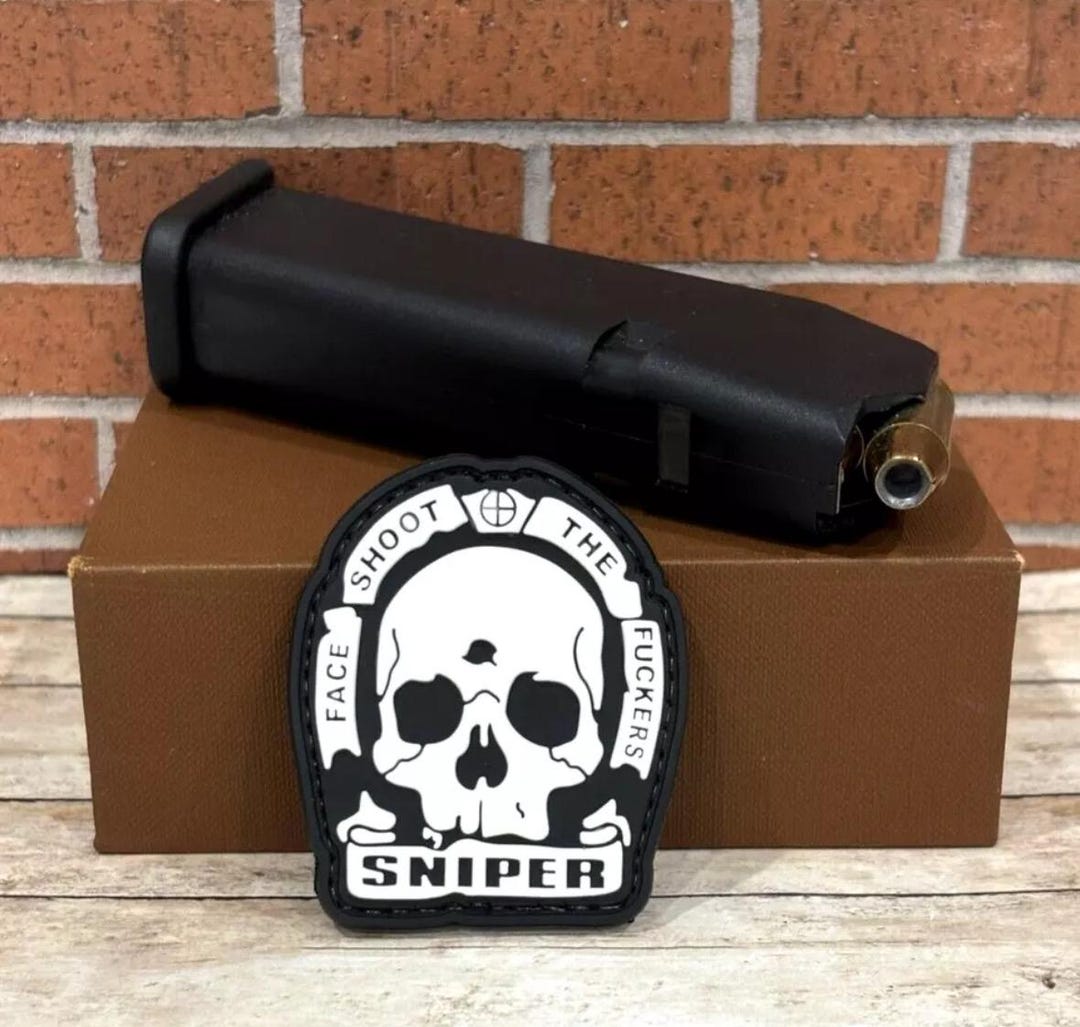 Sniper Rifle Tactical PVC Gun Patch Morale Sniper Patch Assault Rifle ...