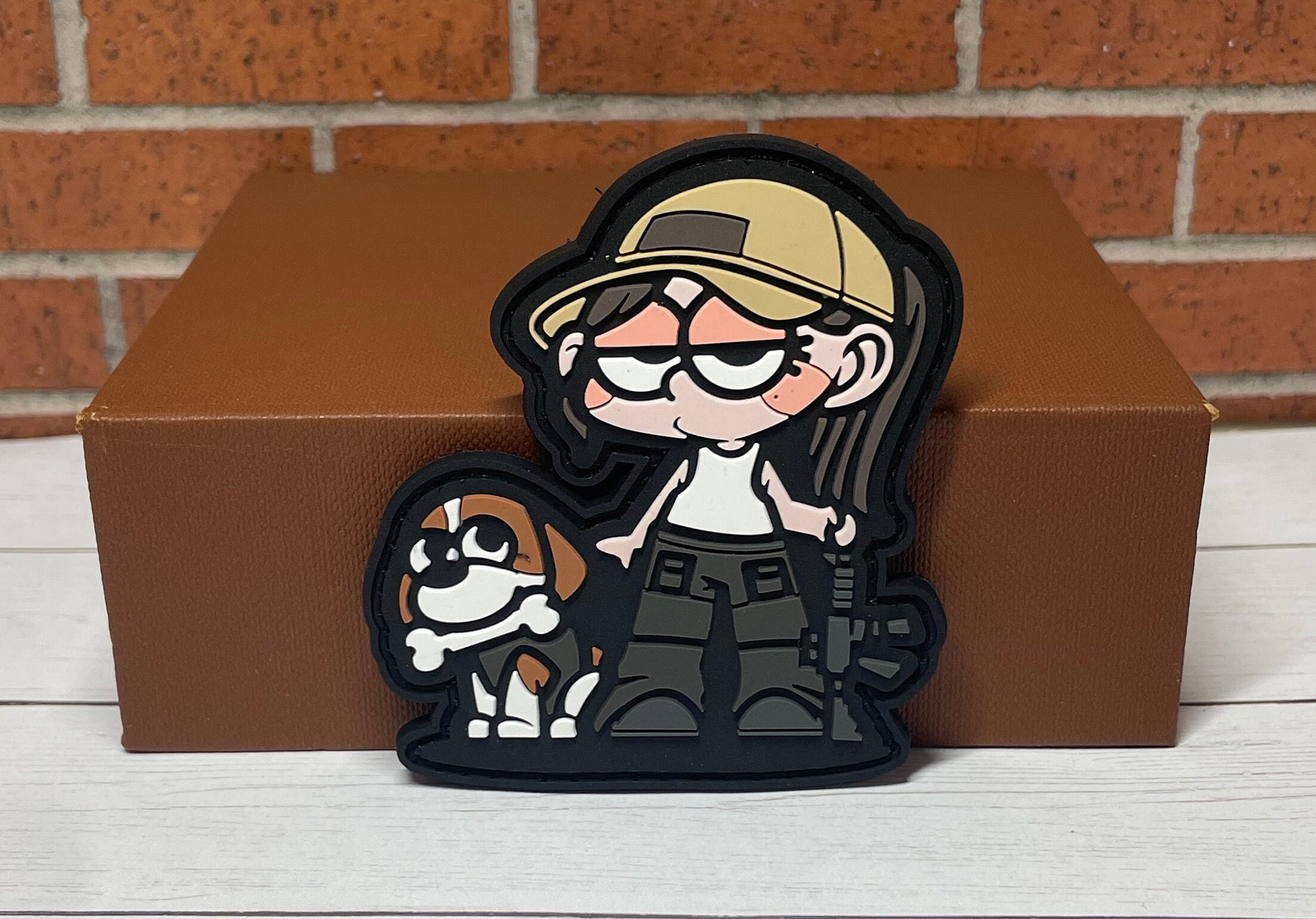 PVC Tactical Patch Girl and Dog Gun Patch Morale Survival Patch - Etsy