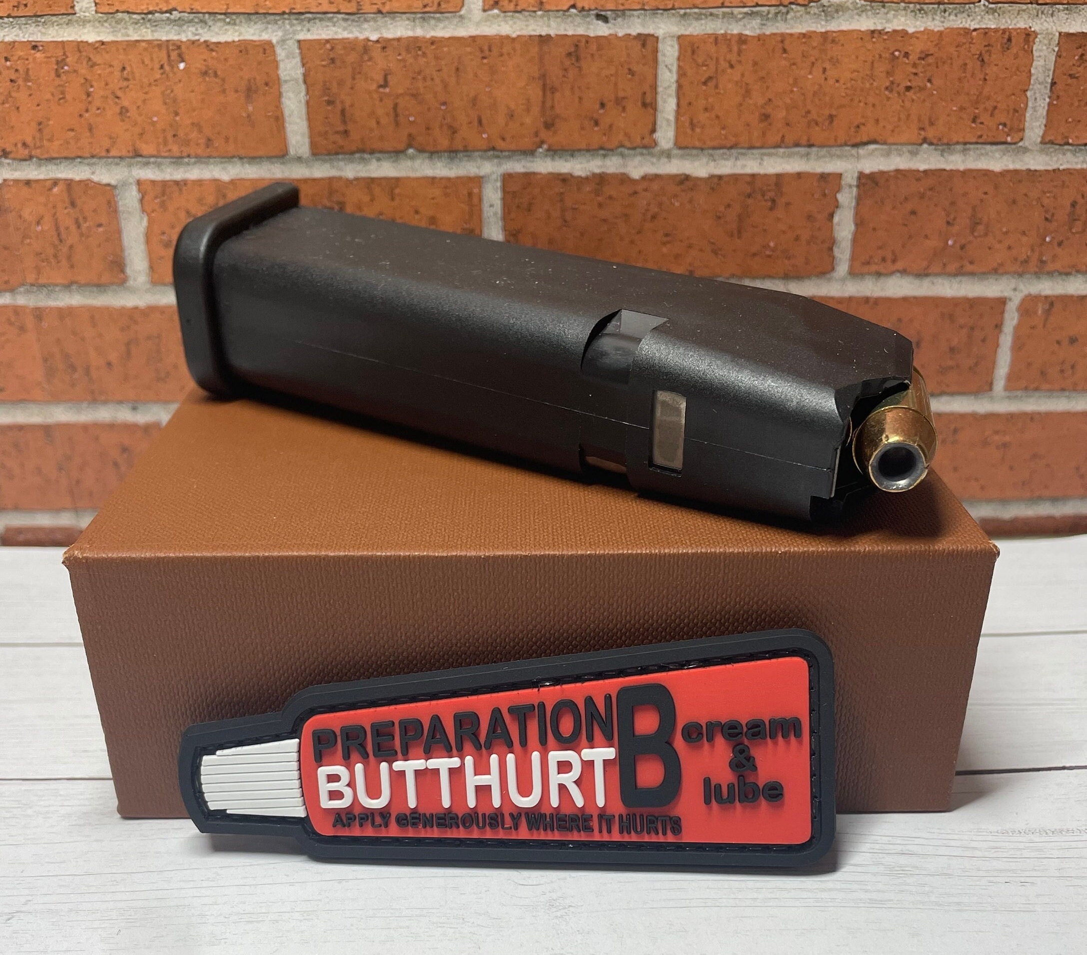 PVC Tactical Patch Morale Butthurt Patch Rubber Hook Backed Gun Patch ...