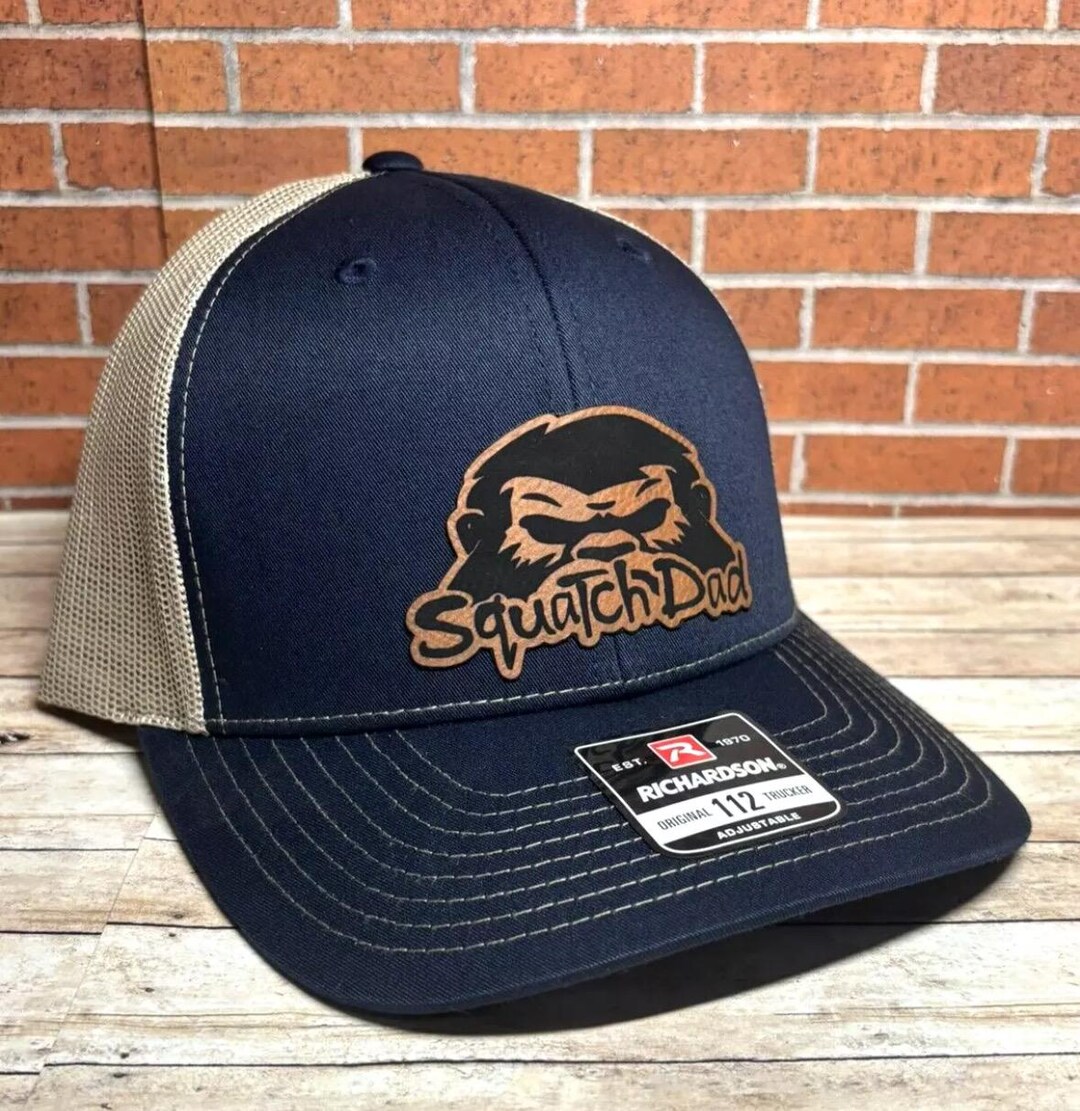 Squatch Dad Hat: Bigfoot Leatherette Patch - Richardson 112 Trucker - Etsy
