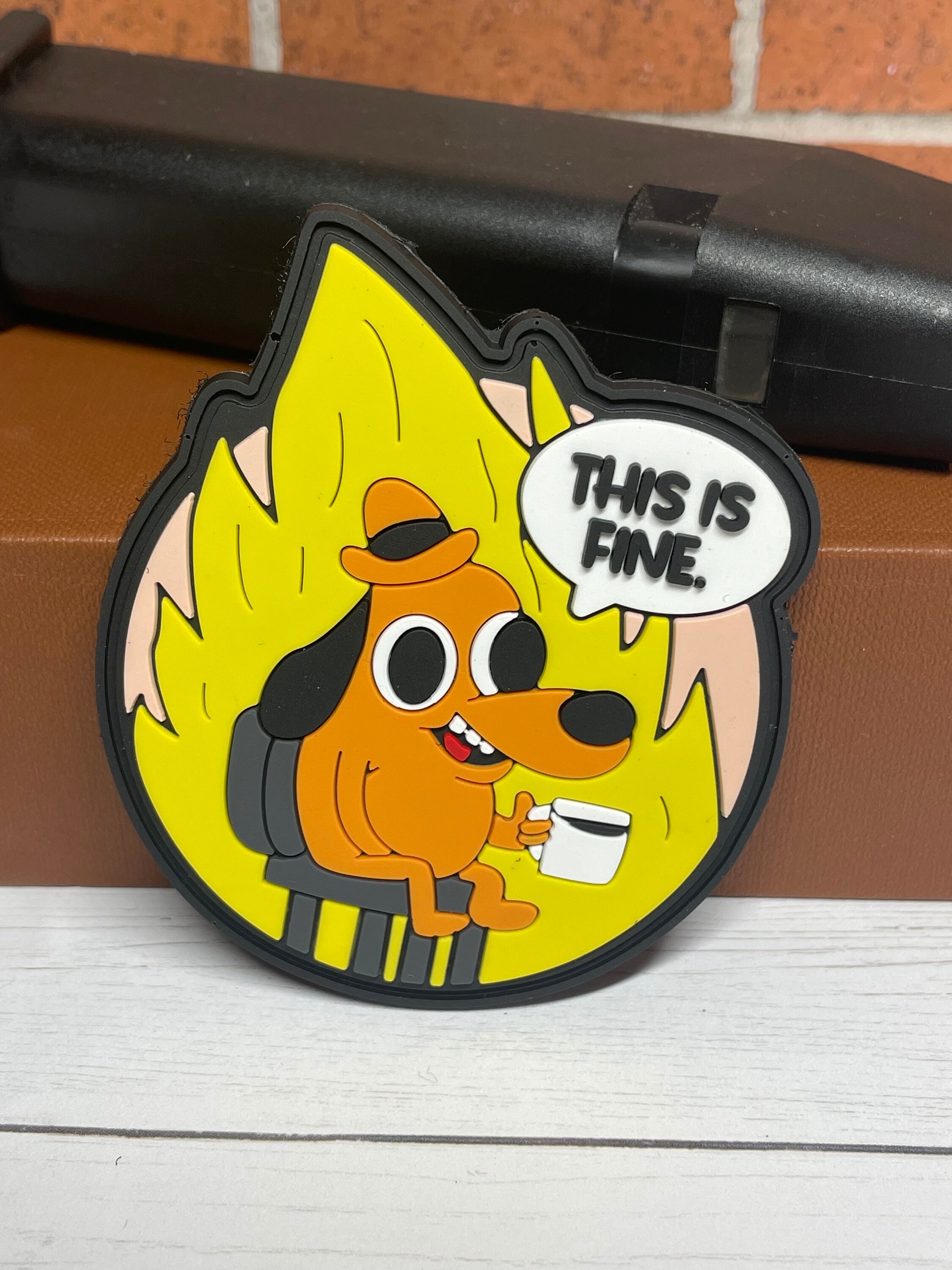PVC Tactical Patch This is Fine Patch Morale Gun Funny Patch Hook Loop - Etsy