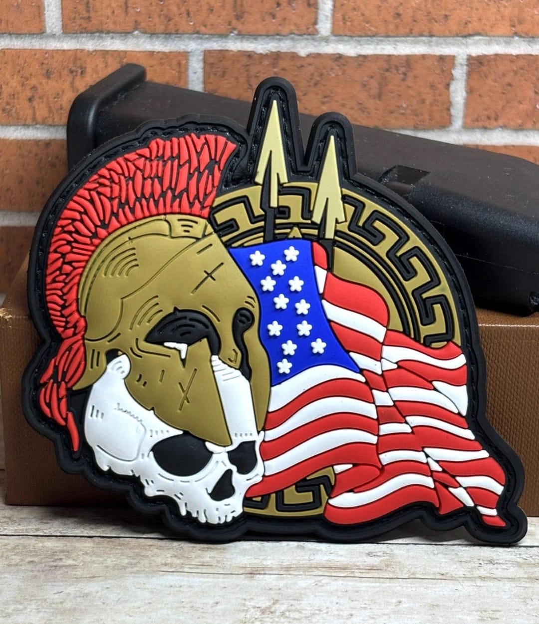 PVC Tactical Patch - Morale Spartan Skull Flag Patch - Spartan Patch - Etsy