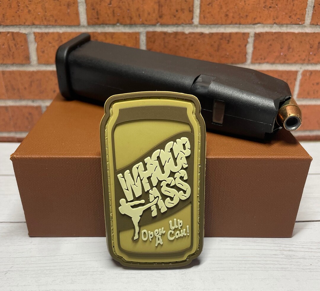 PVC Tactical Patch - Tactical Morale Whoop Ass Patch - Rubber Gun Open ...