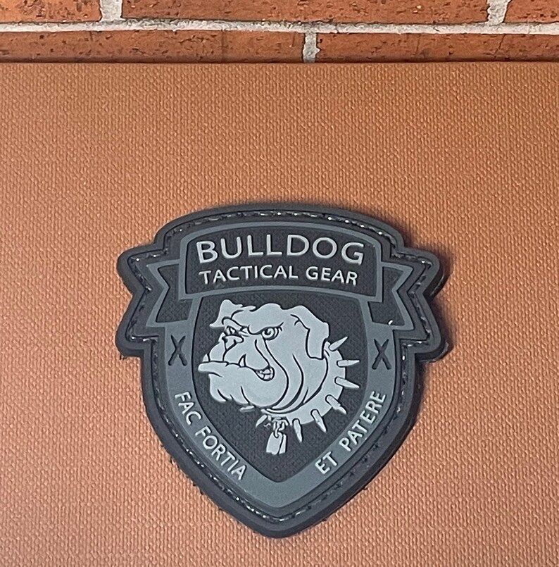 Bulldog Tactical Patch PVC Morale Rubber Army Shield Military Gun Patch ...