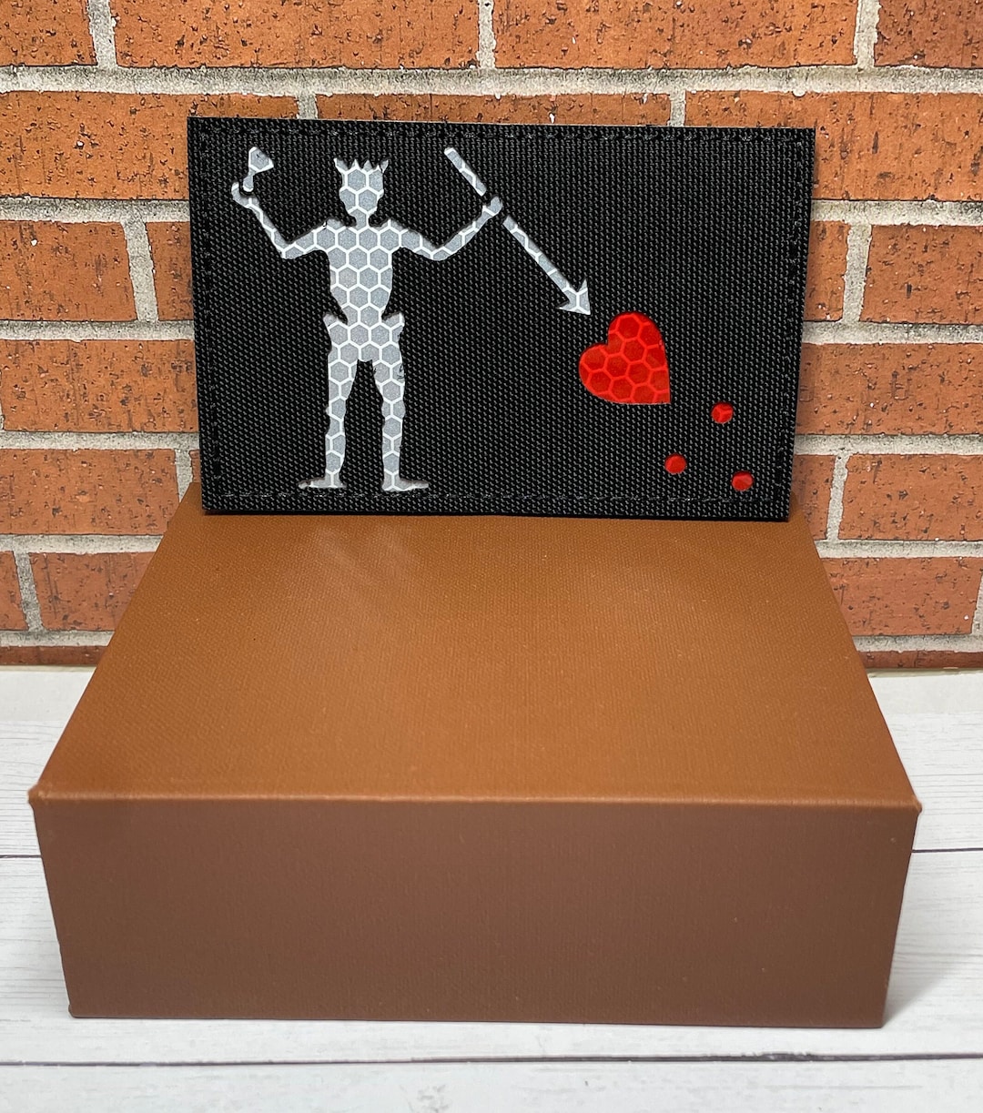 Reflective Blackbeard's Flag Patch - Tactical Pirate Hook Loop Navy ...