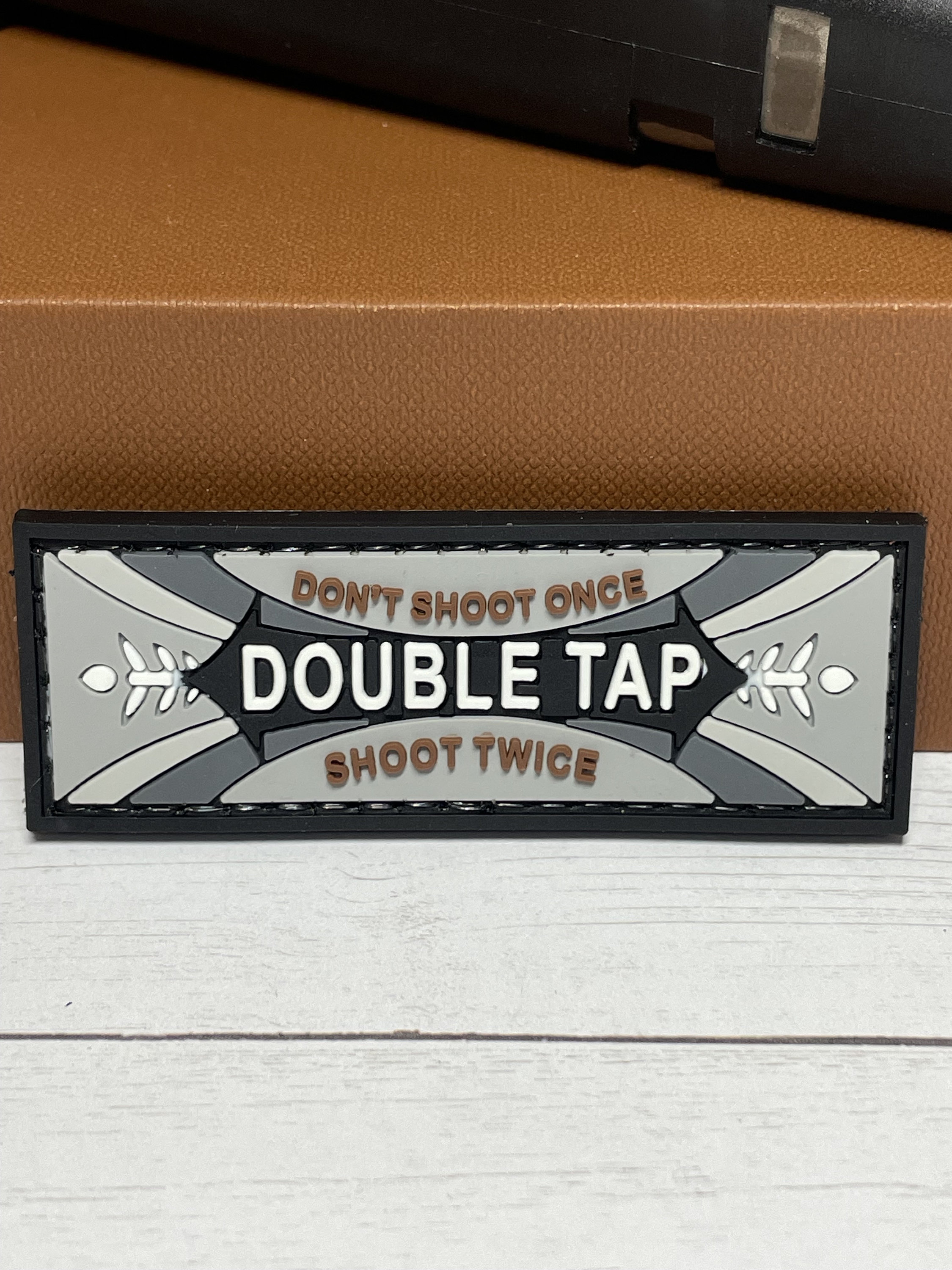 PVC Tactical Patch Double Tap PVC Gun Patch Tactical Morale Special ...