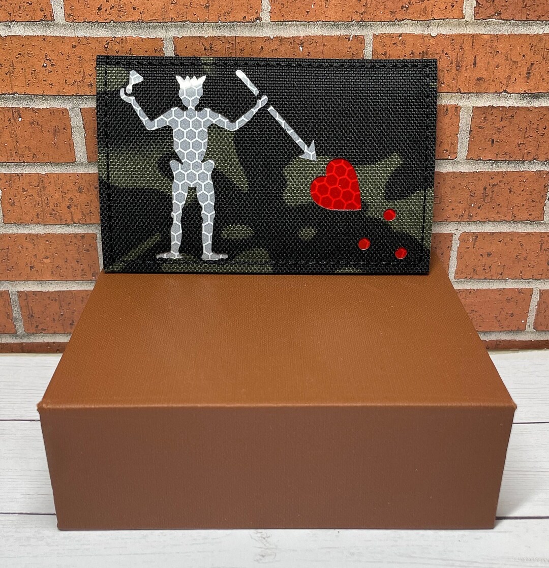Camo Reflective Blackbeard's Flag Patch - Tactical Pirate Hook Loop ...