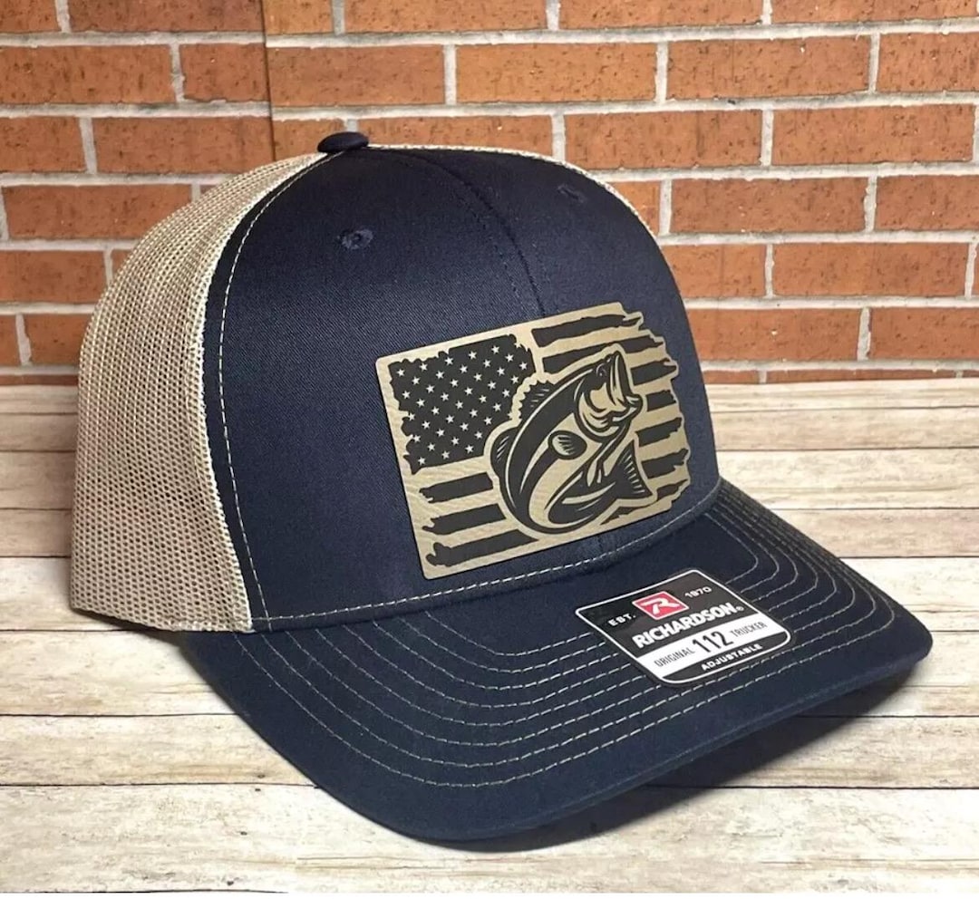 Richardson 112 Bass Fishing Hat - Custom Leatherette Patch Hat ...