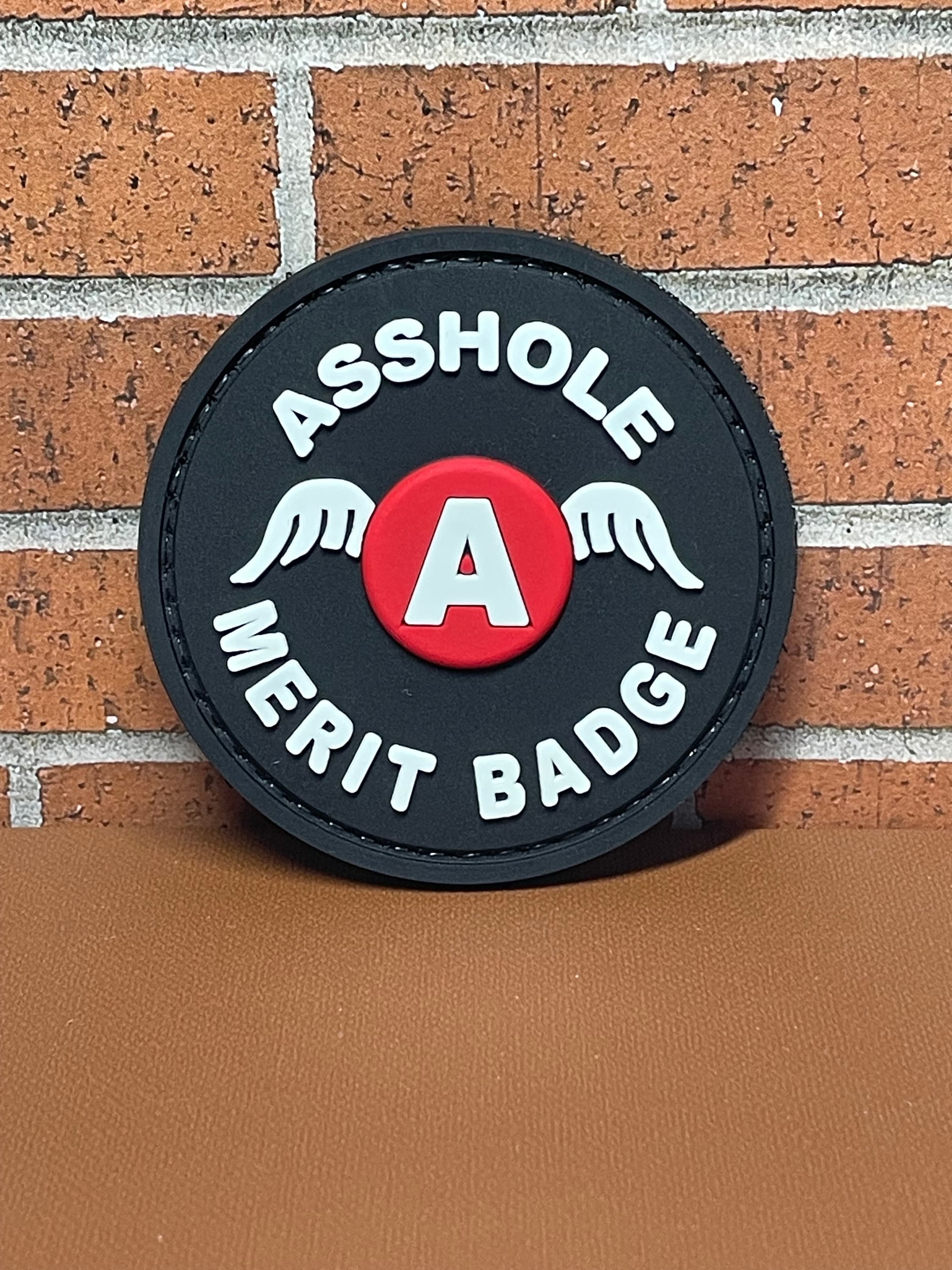 PVC Tactical Patch - Tactical Morale A**hole Merit Badge Patch - Rubber ...