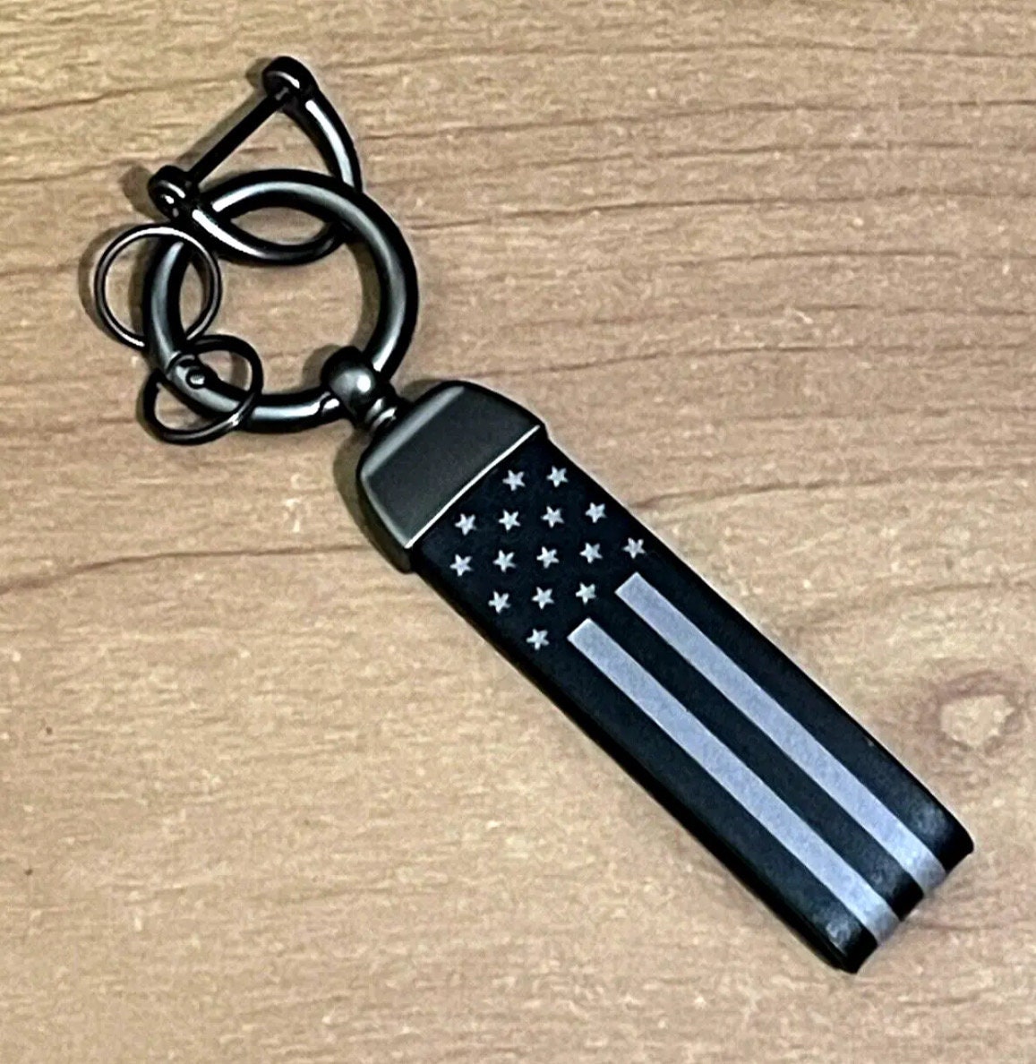 American Flag Keychain leather American USA Flag Car Keychain With Zinc ...