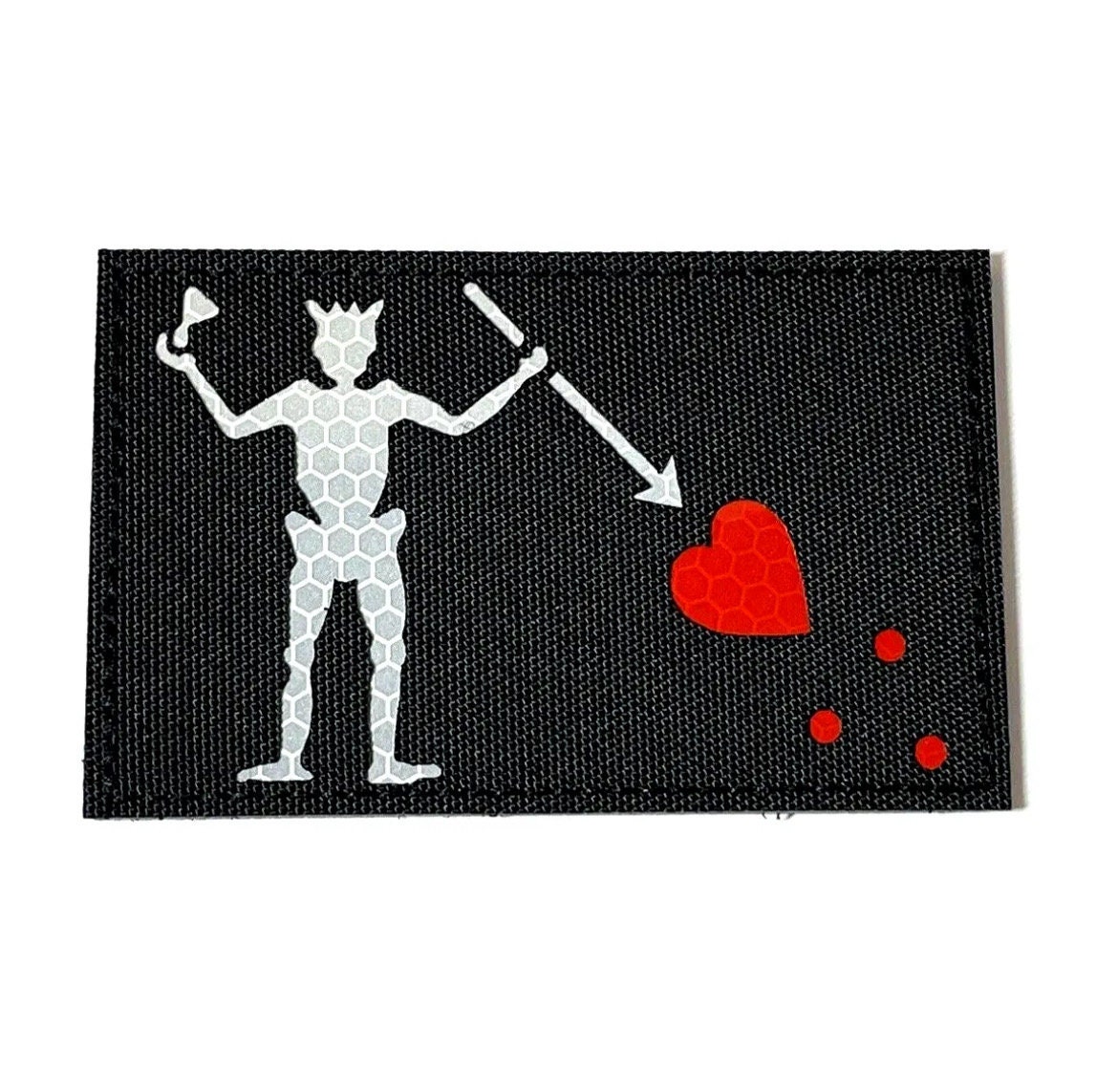 Reflective Blackbeard's Flag Patch Tactical Pirate Hook Loop Navy Seal ...