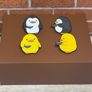 Duck With Knife Pin - Enamel Penguin With Knife Pin - Tactical Morale ...
